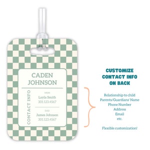 Personalized Kids Bag Tag for Back to School | Name Tag for Backpack ...