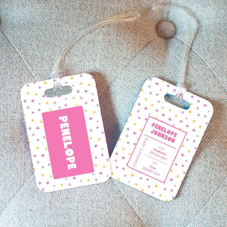 Personalized Kids Bag Tag for Back to School, Diaper Bag Tag | Name Tag ...