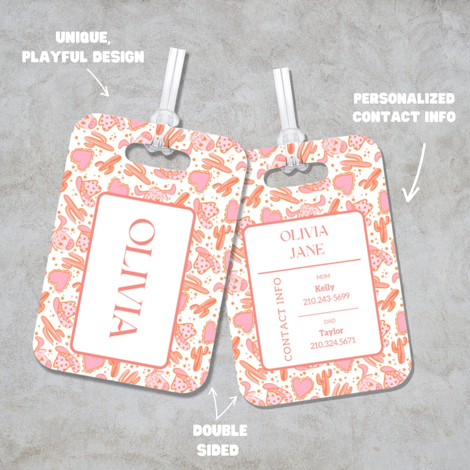 Personalized Kids Bag Tag for Back to School | Name Tag for Backpack ...