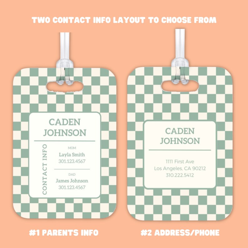 Personalized Kids Bag Tag for Back to School Name Tag for - Etsy