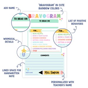 Happy Teacher Mail bravogram Notecards, Personalized Teacher Stationery ...