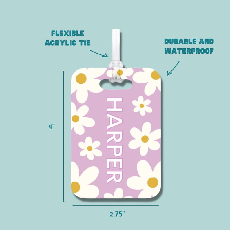 Personalized Kids Bag Tag for School Bag or Summer Camp Bag. Diaper Bag ...