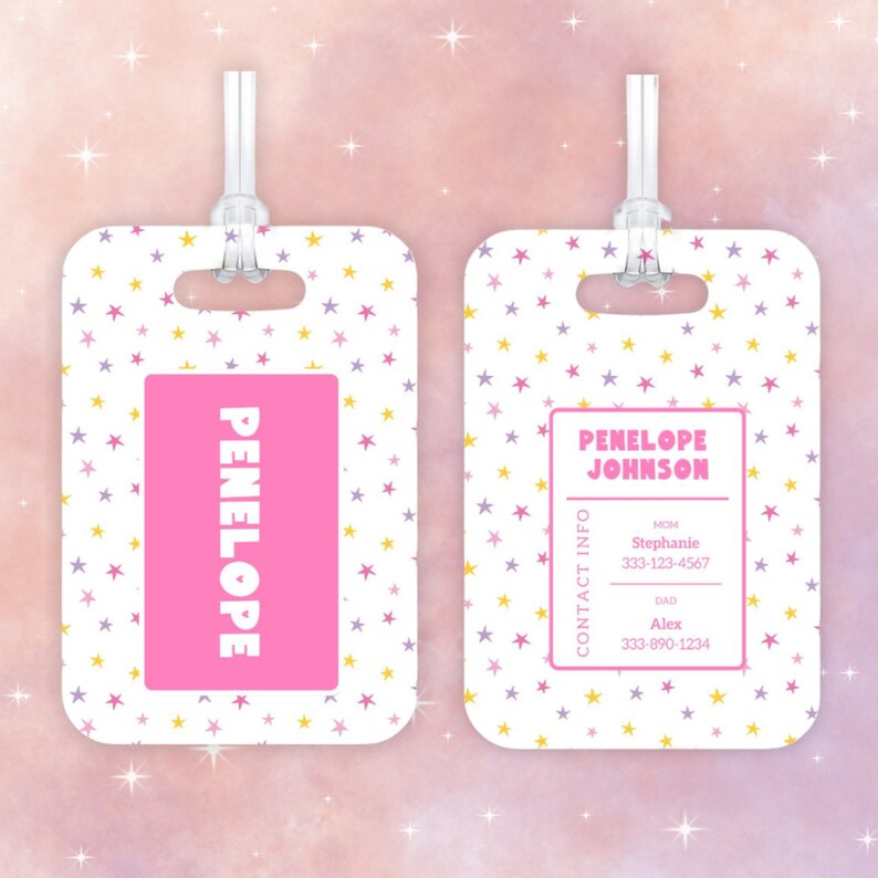 Personalized Kids Bag Tag for Back to School, Diaper Bag Tag | Name Tag ...