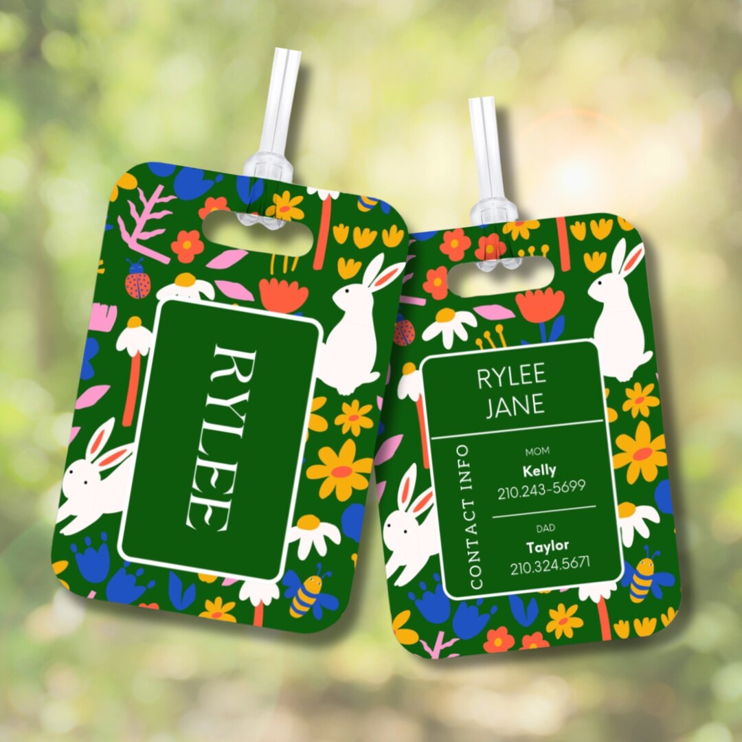 Personalized Kids Bag Tag for Back to School | Name Tag for Backpack ...