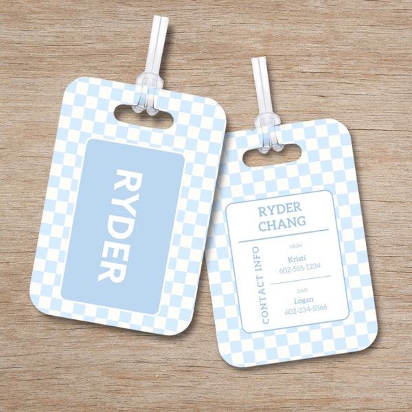 School Name Tag for Boys - Etsy