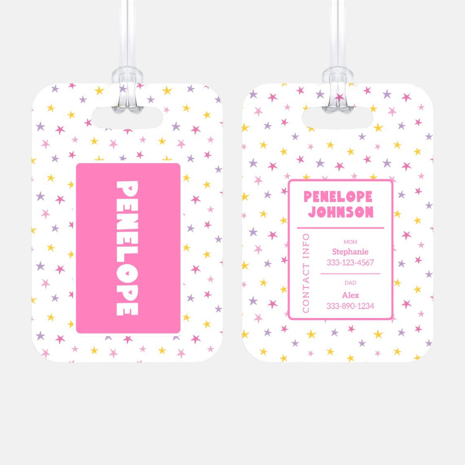 Personalized Kids Bag Tag for Back to School, Diaper Bag Tag | Name Tag ...