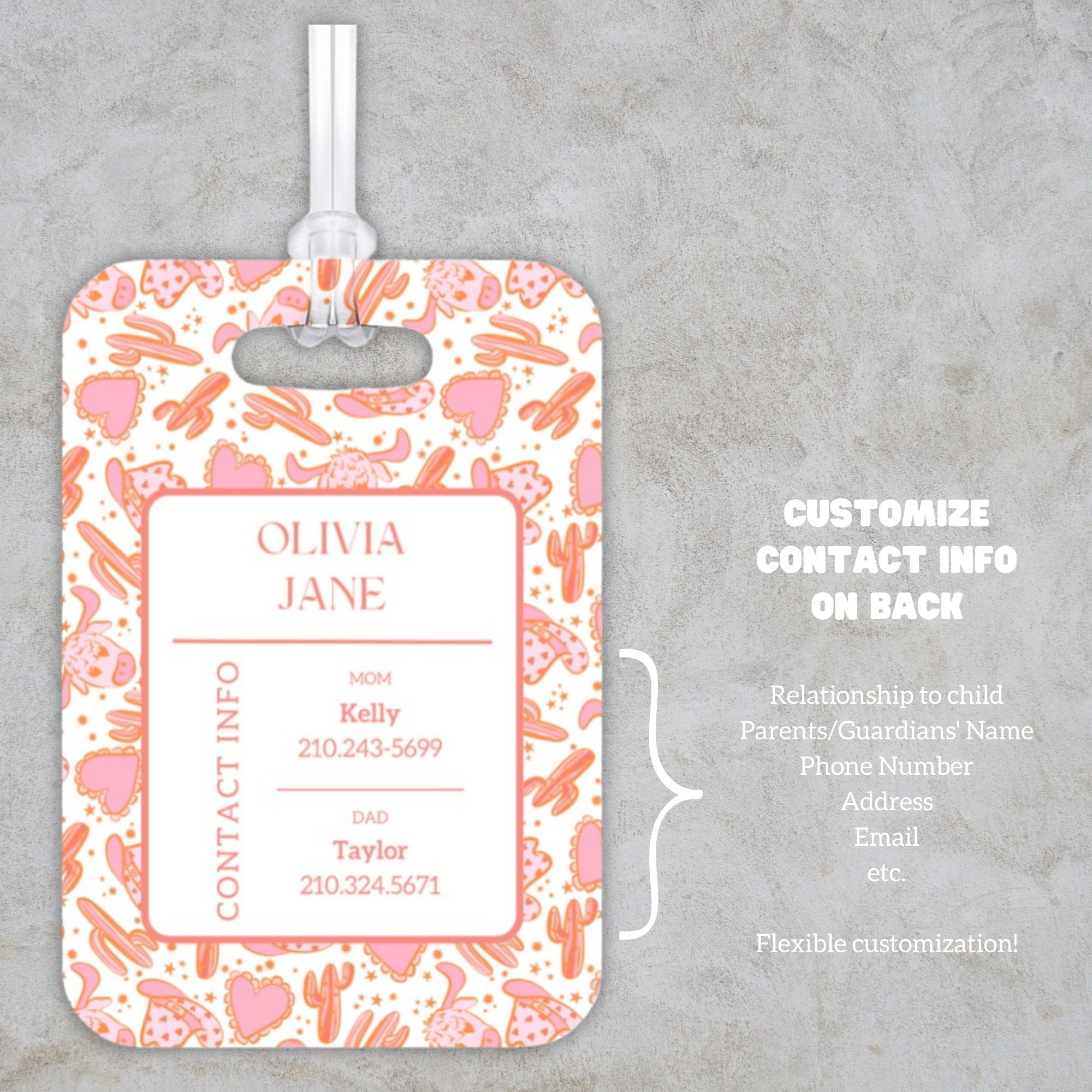 Personalized Kids Bag Tag for Back to School | Name Tag for Backpack ...