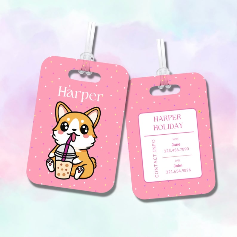 Personalized Kids Bag Tag for Back to School Name Tag for Backpack ...