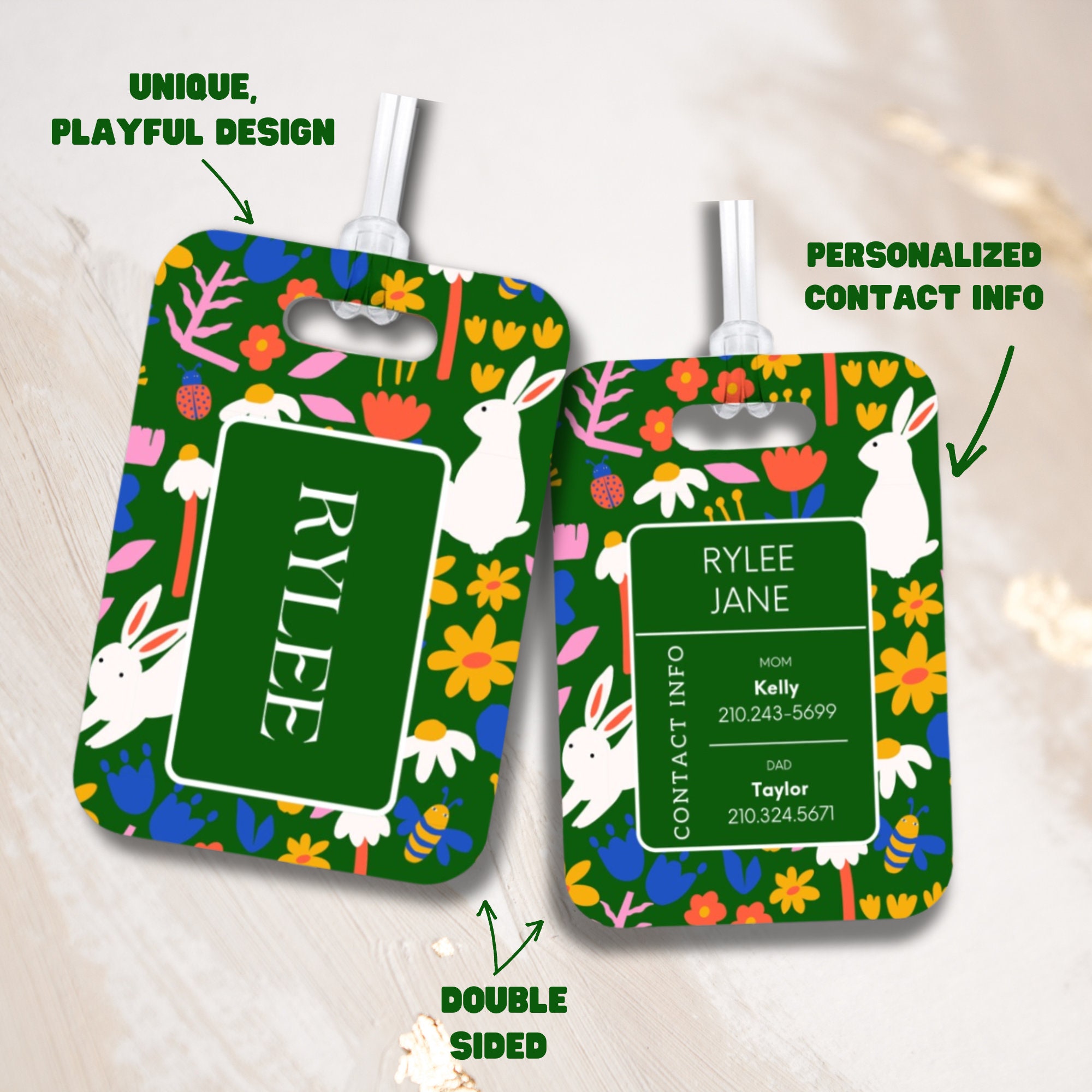 Personalized Kids Bag Tag for Back to School | Name Tag for Backpack ...