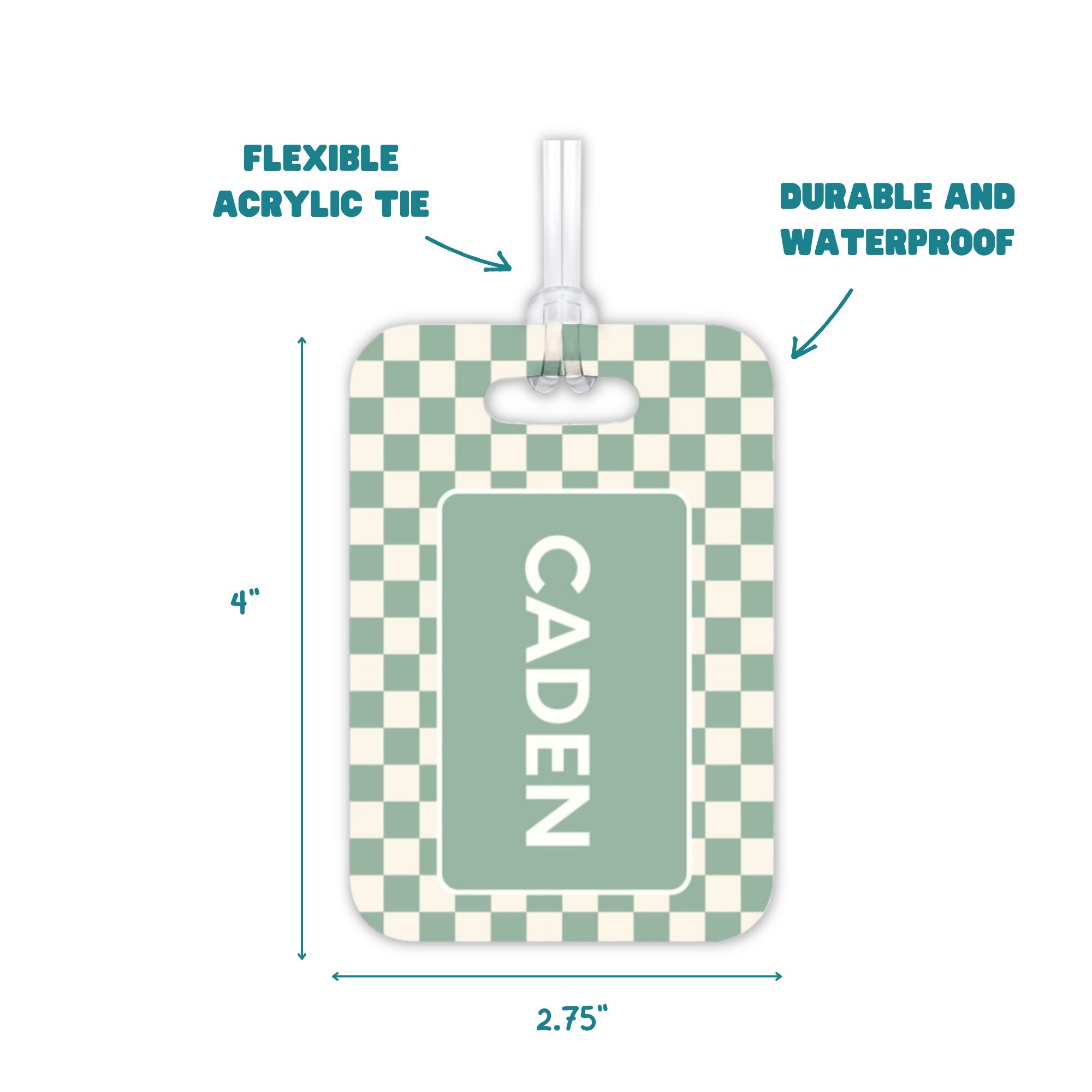 Personalized Kids Bag Tag for Back to School | Name Tag for Backpack ...