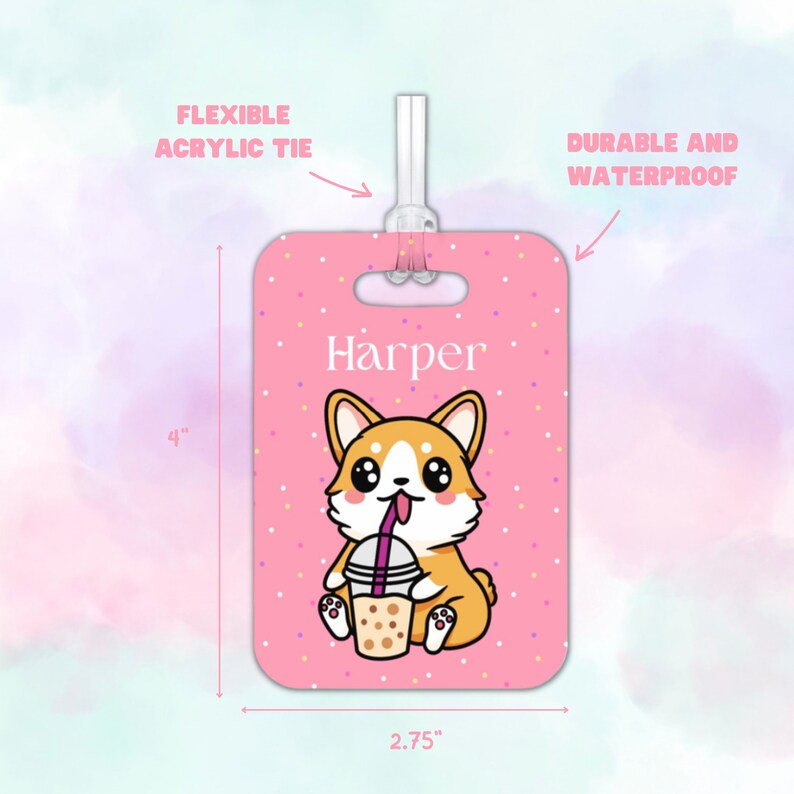 Personalized Kids Bag Tag for Back to School Name Tag for Backpack ...