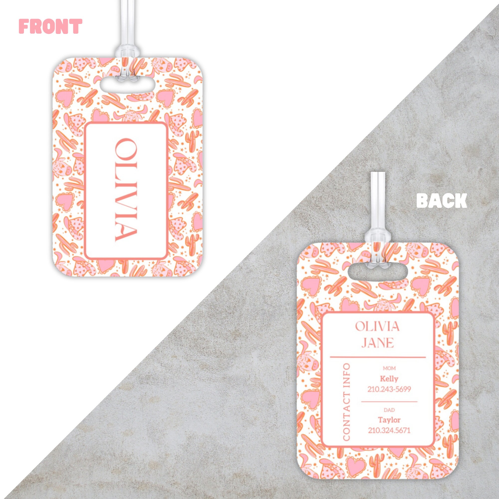 Personalized Kids Bag Tag for Back to School | Name Tag for Backpack ...