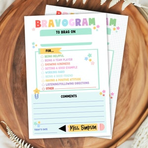 Happy Teacher Mail "bravogram" Notecards, Personalized Teacher ...
