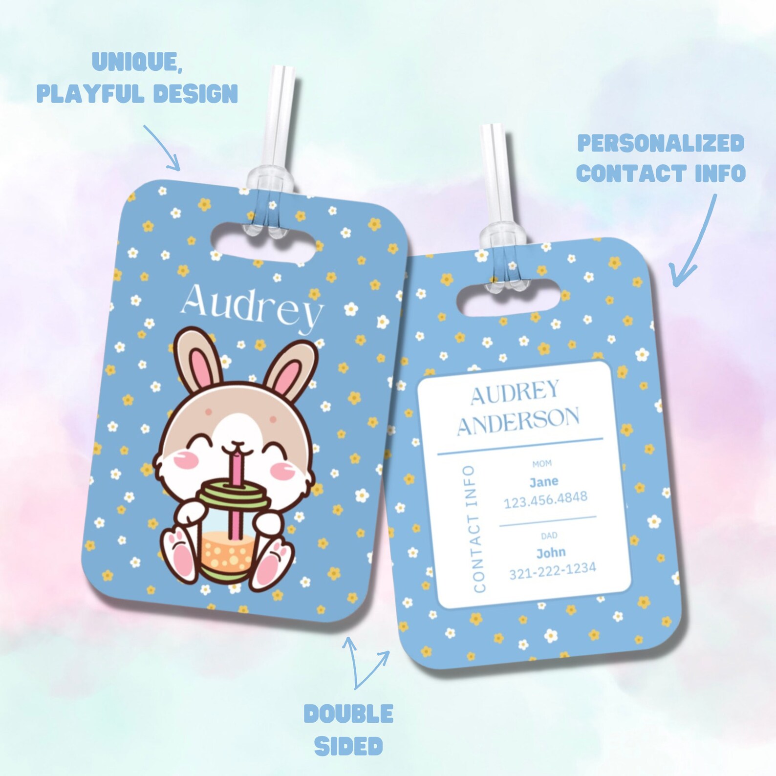 Personalized Kids Bag Tag for Back to School | Name Tag for Backpack ...
