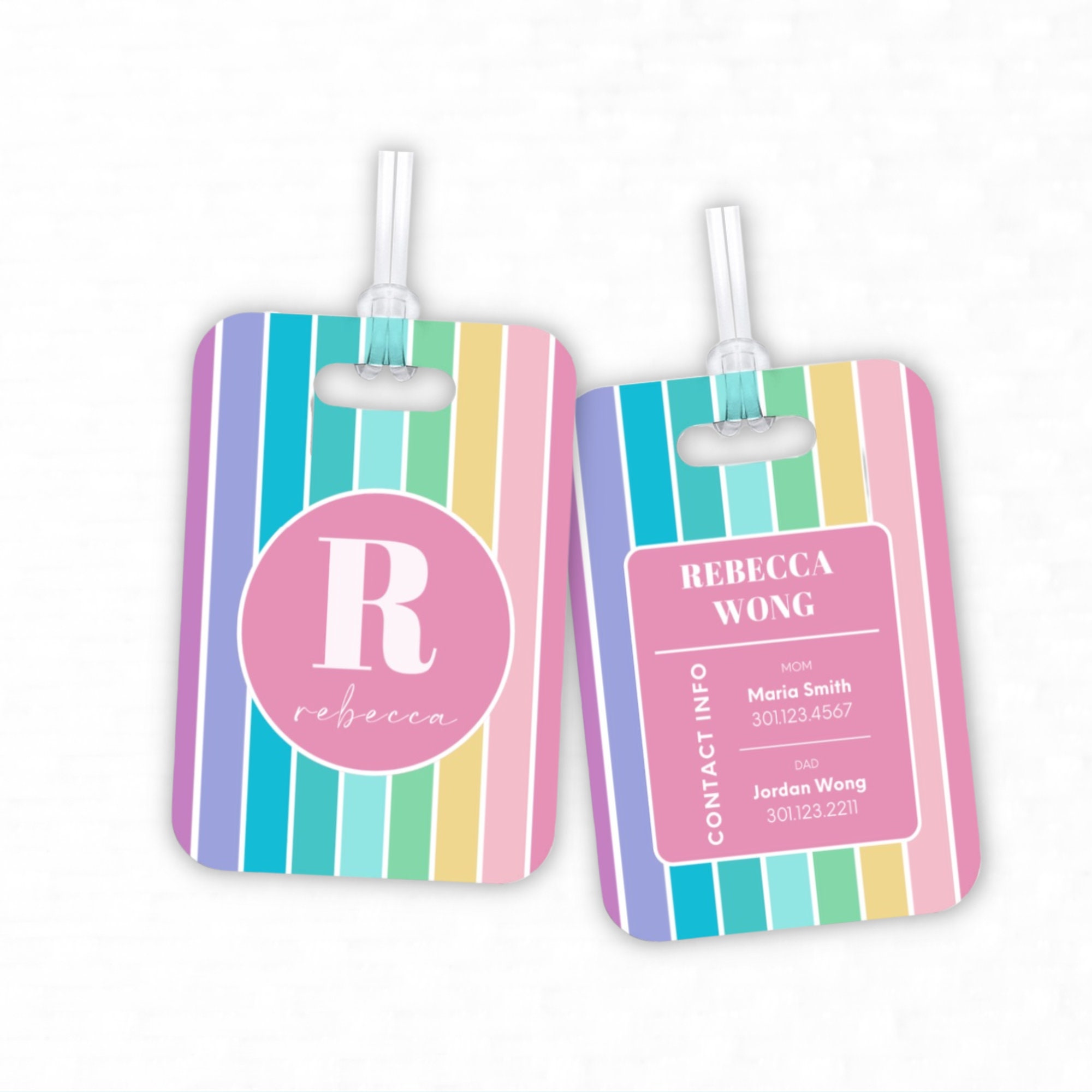 Personalized Kids Bag Tag for Back to School | Name Tag for Backpack ...