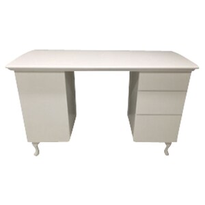 Medium Manicure Desk With Moulded Panel Front - Supplied With Glass Top ...