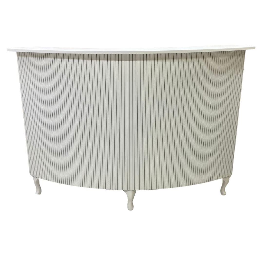 Large Curved Reception Desk With Pencil Pleat Front - Other Colours ...