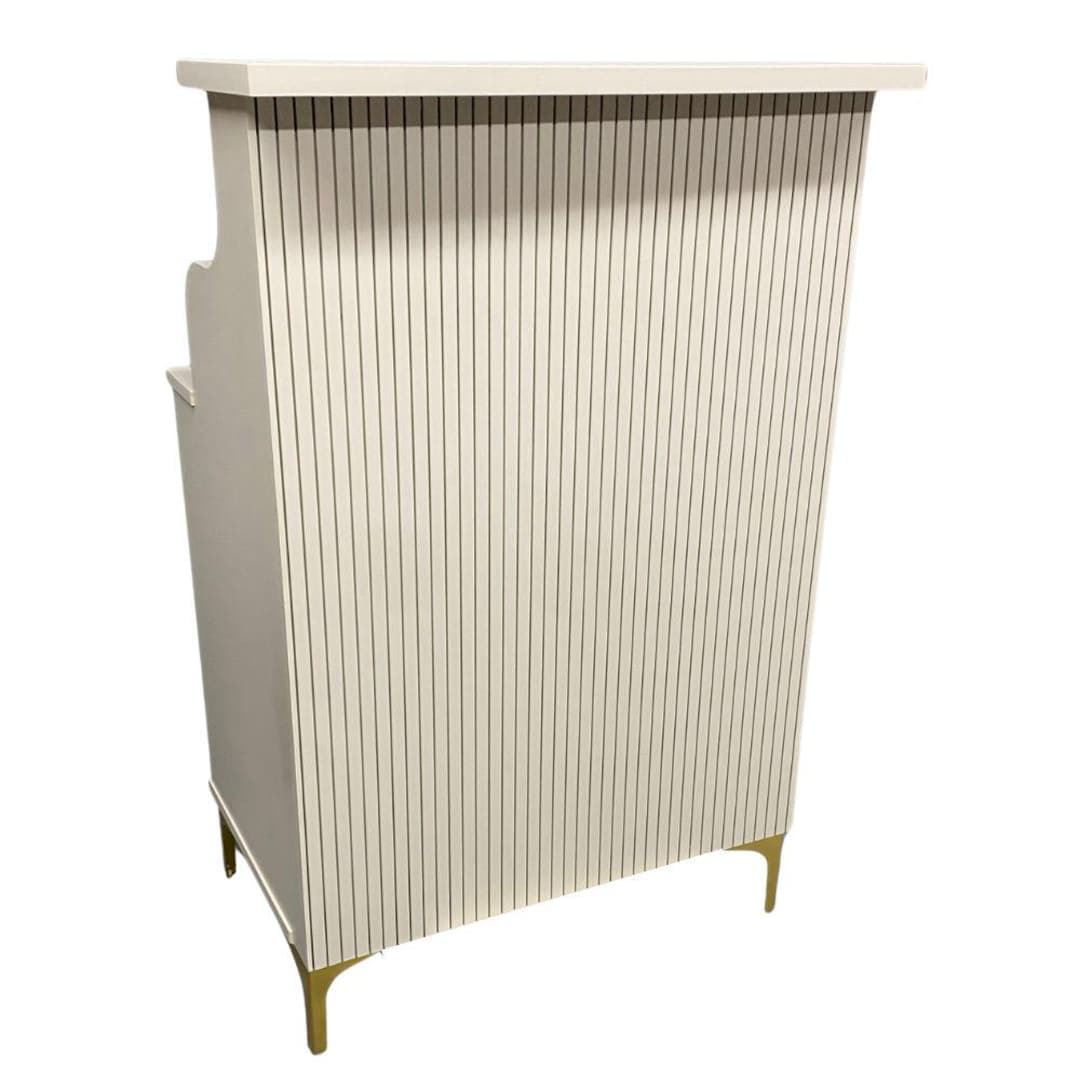 Salon / Retail Reception Desk With Pencil Pleat Front in Black - Other ...