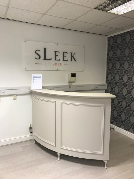 Large Curved Reception Desk French Style Shabby Chic - Etsy