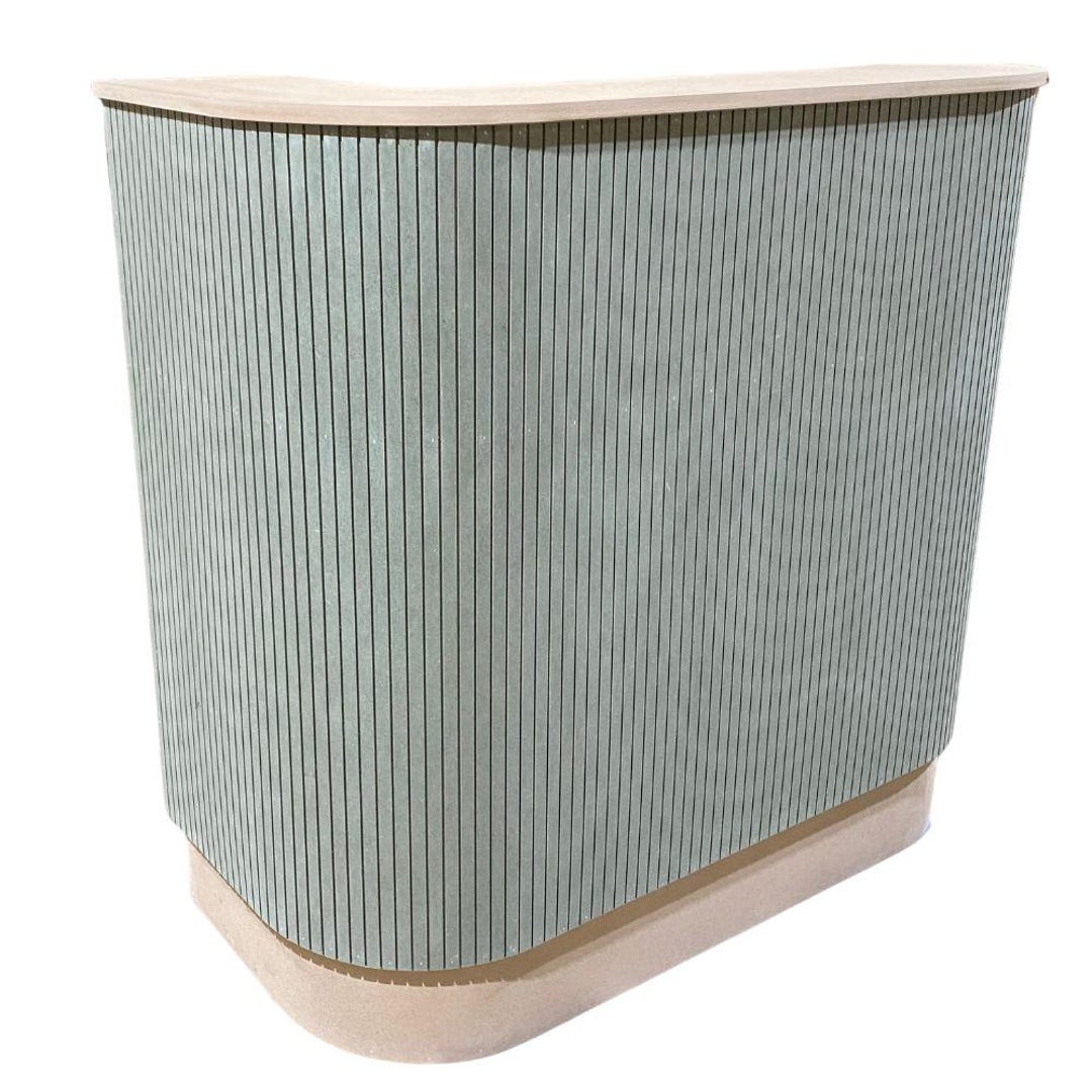 Unpainted Luxury U Shape Curved Pleated Front Reception Desk - Etsy UK