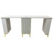 Luxury U Shape Curved Pleated Front Reception Desk for Salon or Retail ...