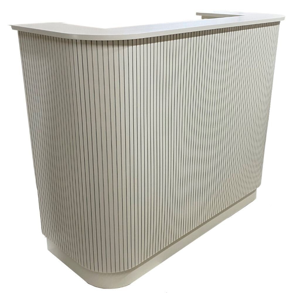 Luxury U Shape Curved Pleated Front Reception Desk for Salon or Retail ...