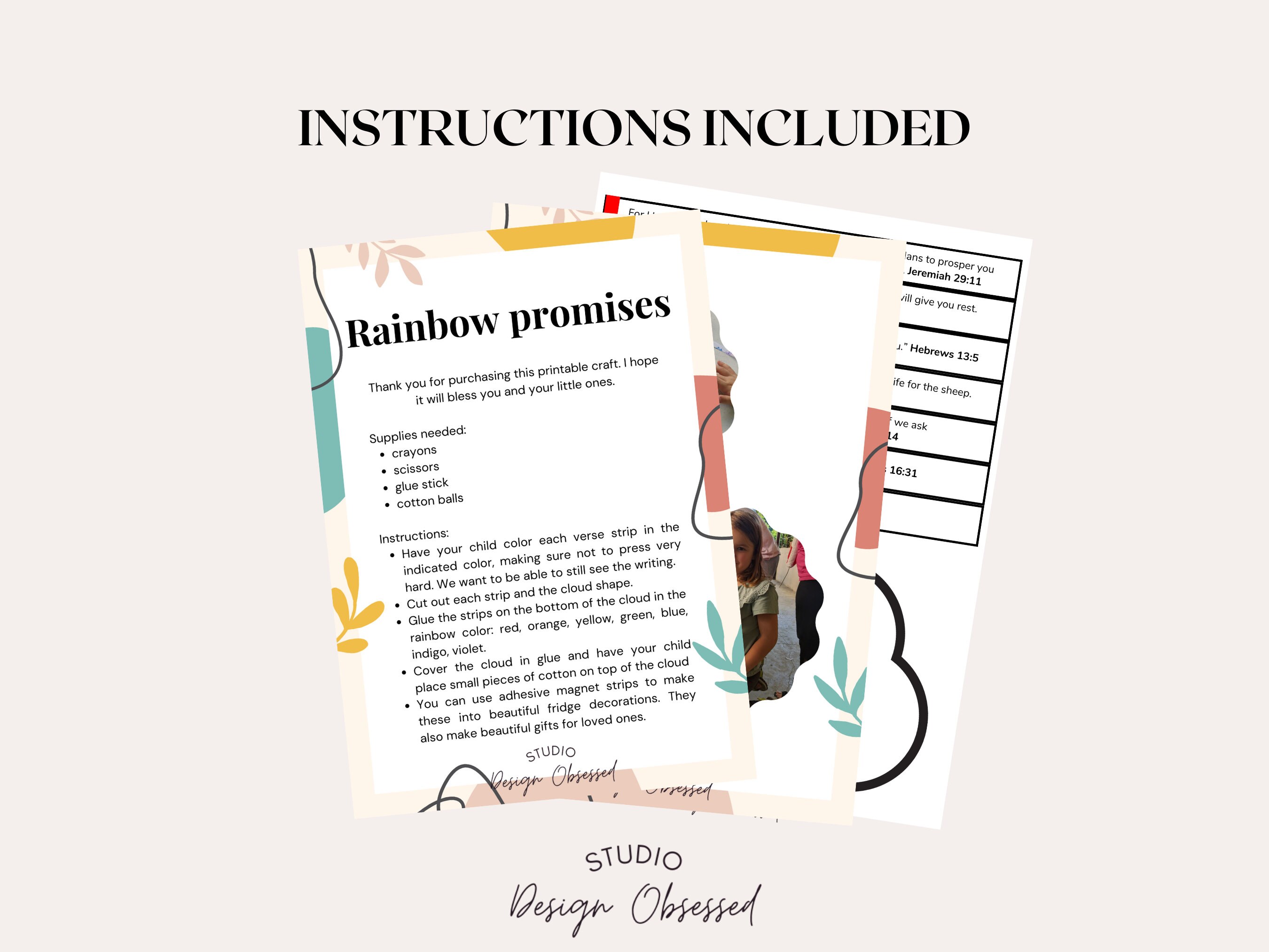 Rainbow Bible Promises | Sunday School Christian Homeschool Bible Verse ...