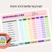 Printable Editable Responsibility Chore Chart for Kids | Daily Weekly ...