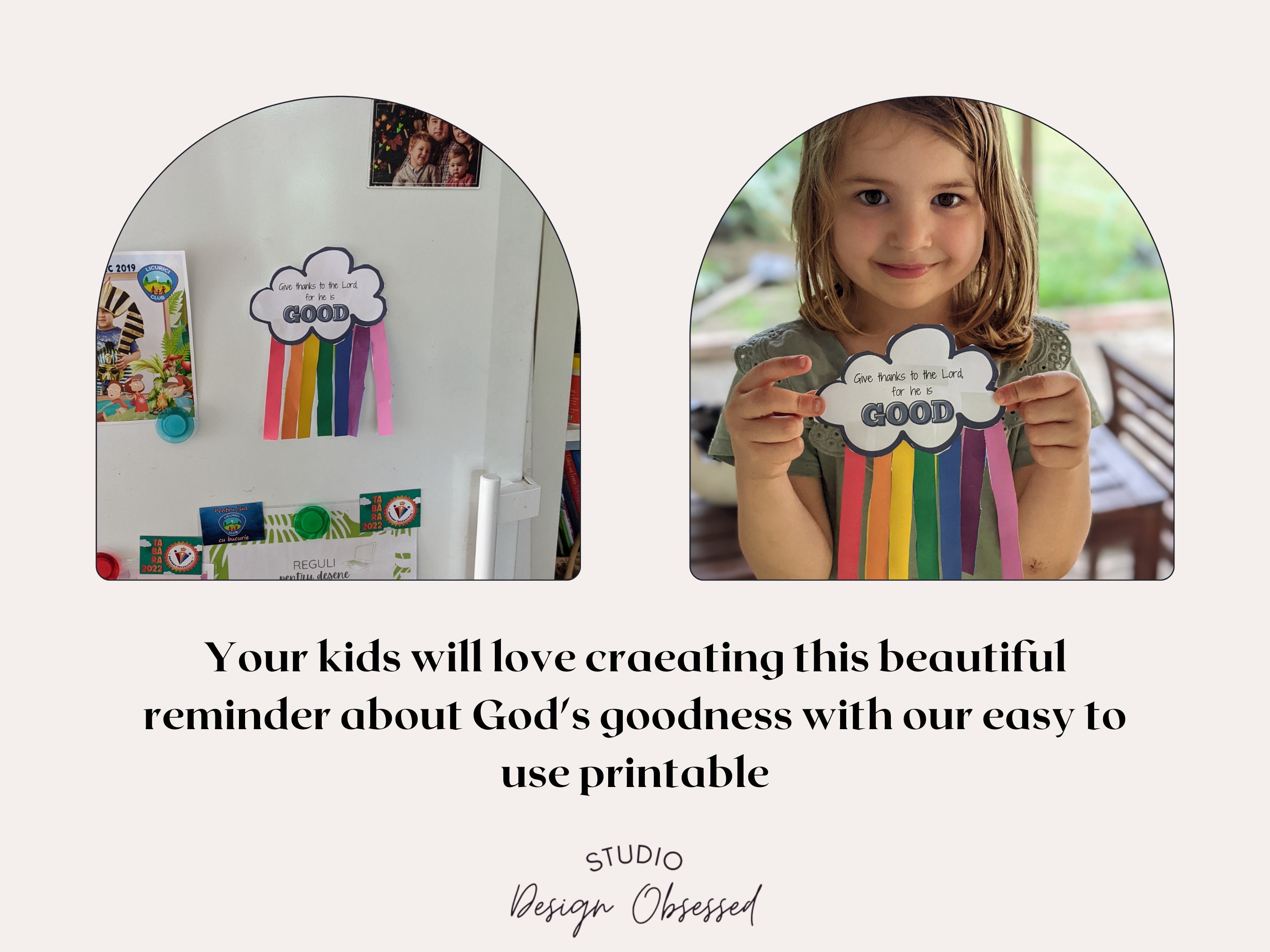Give Thanks to the Lord Printable Craft for Kids | Gratitude Bible ...