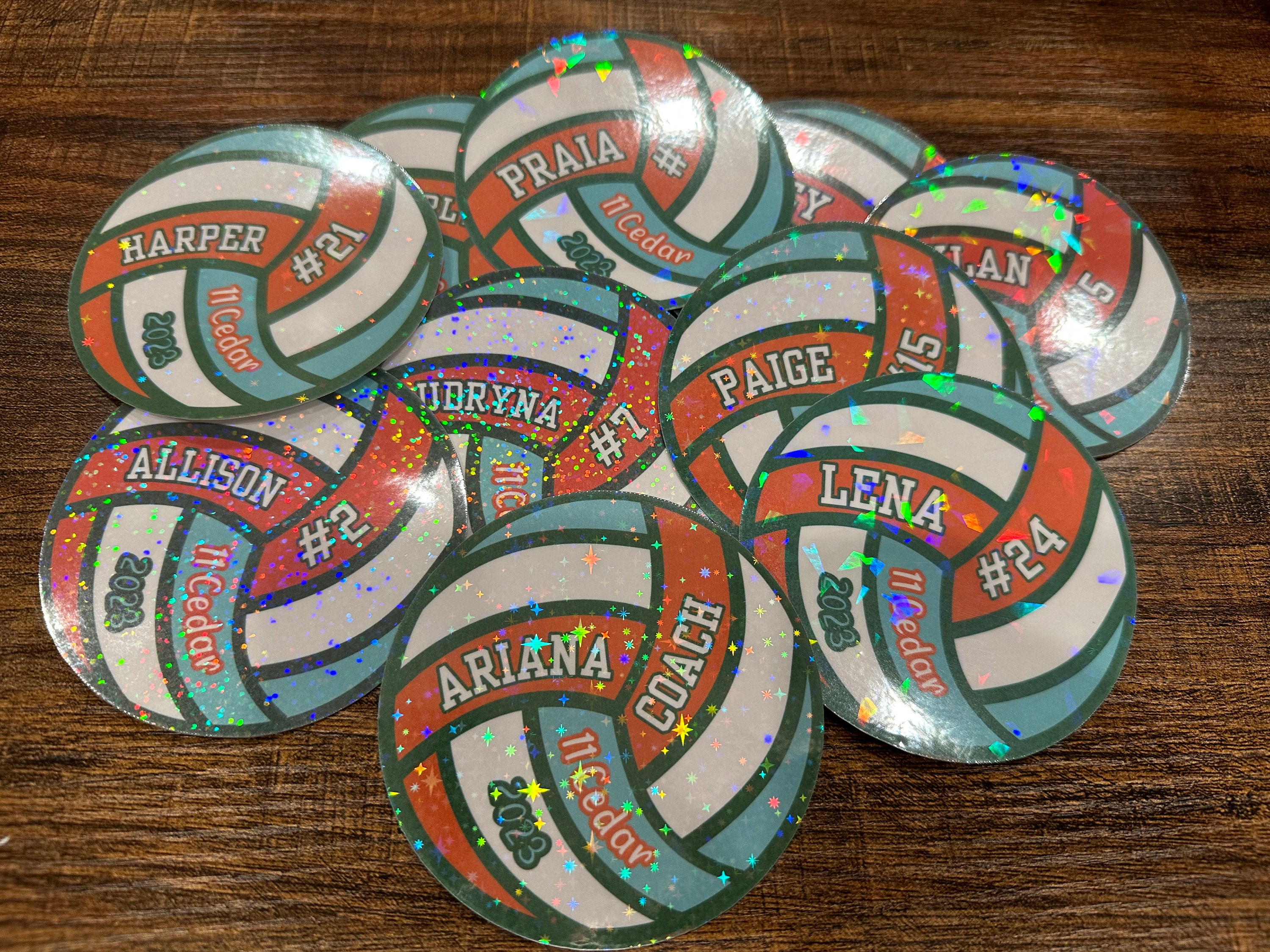 Personalized Volleyball Sticker Team Custom Sticker Team Spirit Sticker ...