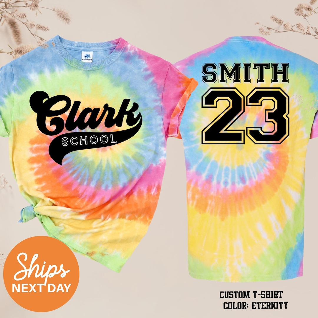 Custom Tie Dye Shirt, Tie Dye Shirt, School Shirt, Unisex Shirt for the ...