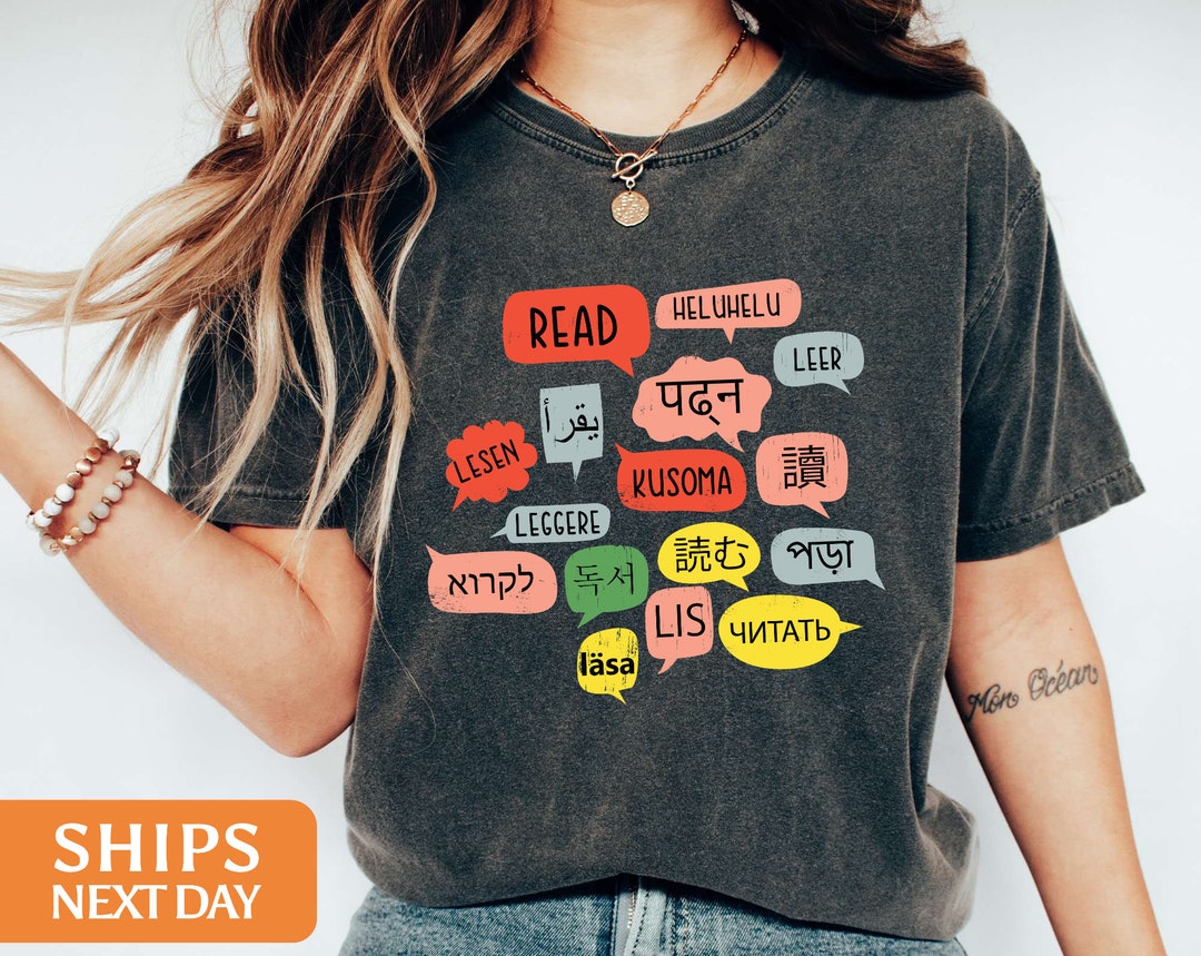 Read in Different Language Shirt, Read Shirt, Gifts for Language, Read ...