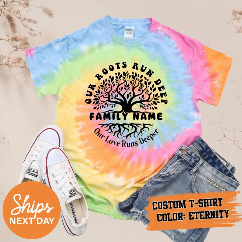Personalized Family Tree Shirt, Our Roots Run Deep but Our Love Runs ...