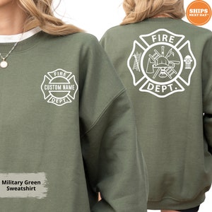 Custom Firefighter Sweatshirt, Fireman Hoodie, Firewoman, Fire ...