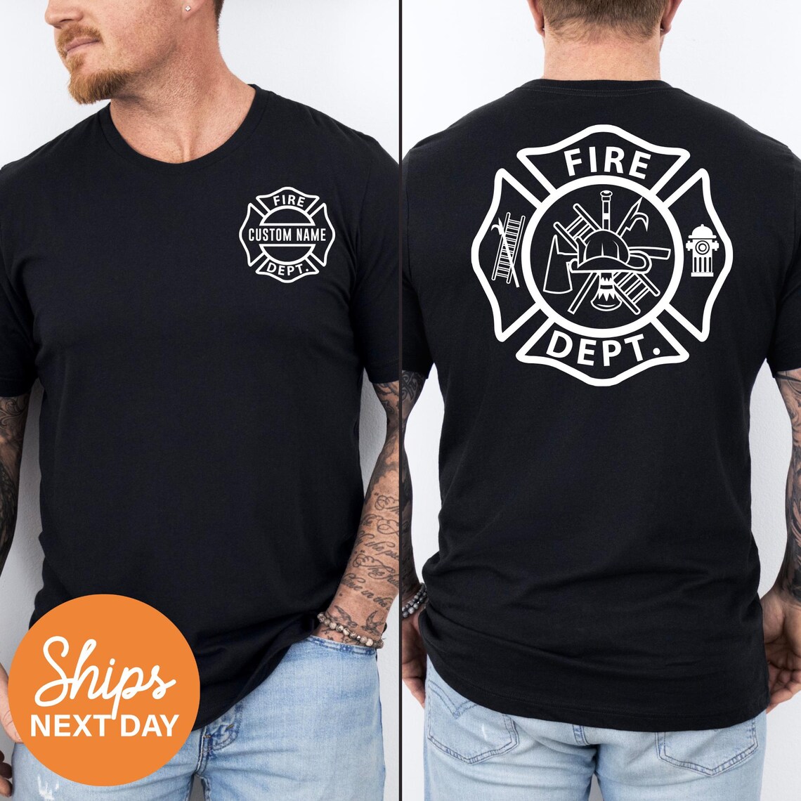 Custom Firefighter Tshirt, Fireman Shirt, Firewoman, Fire Department ...
