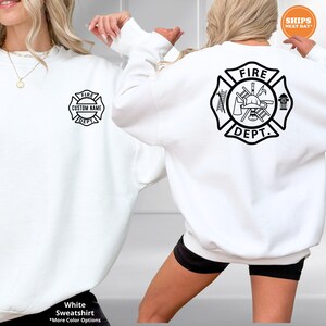 Custom Firefighter Sweatshirt, Fireman Hoodie, Firewoman, Fire ...