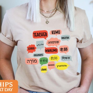Teacher in Different Languages Shirt Teacher Shirts ELL Shirt ESL ...