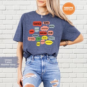 Teacher in Different Languages Shirt, Teacher Shirts , ELL Shirt, ESL ...