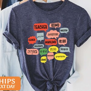Teacher in Different Languages Shirt Teacher Shirts ELL Shirt ESL ...