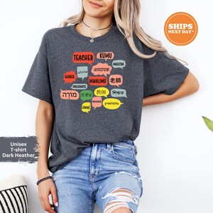 Teacher in Different Languages Shirt, Teacher Shirts , ELL Shirt, ESL ...