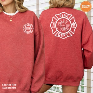 Custom Firefighter Sweatshirt, Fireman Hoodie, Firewoman, Fire ...