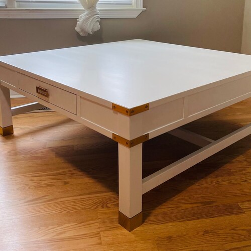 RUSTIC FARMHOUSE COFFEE Table Ext Large Square Shelf Farm - Etsy