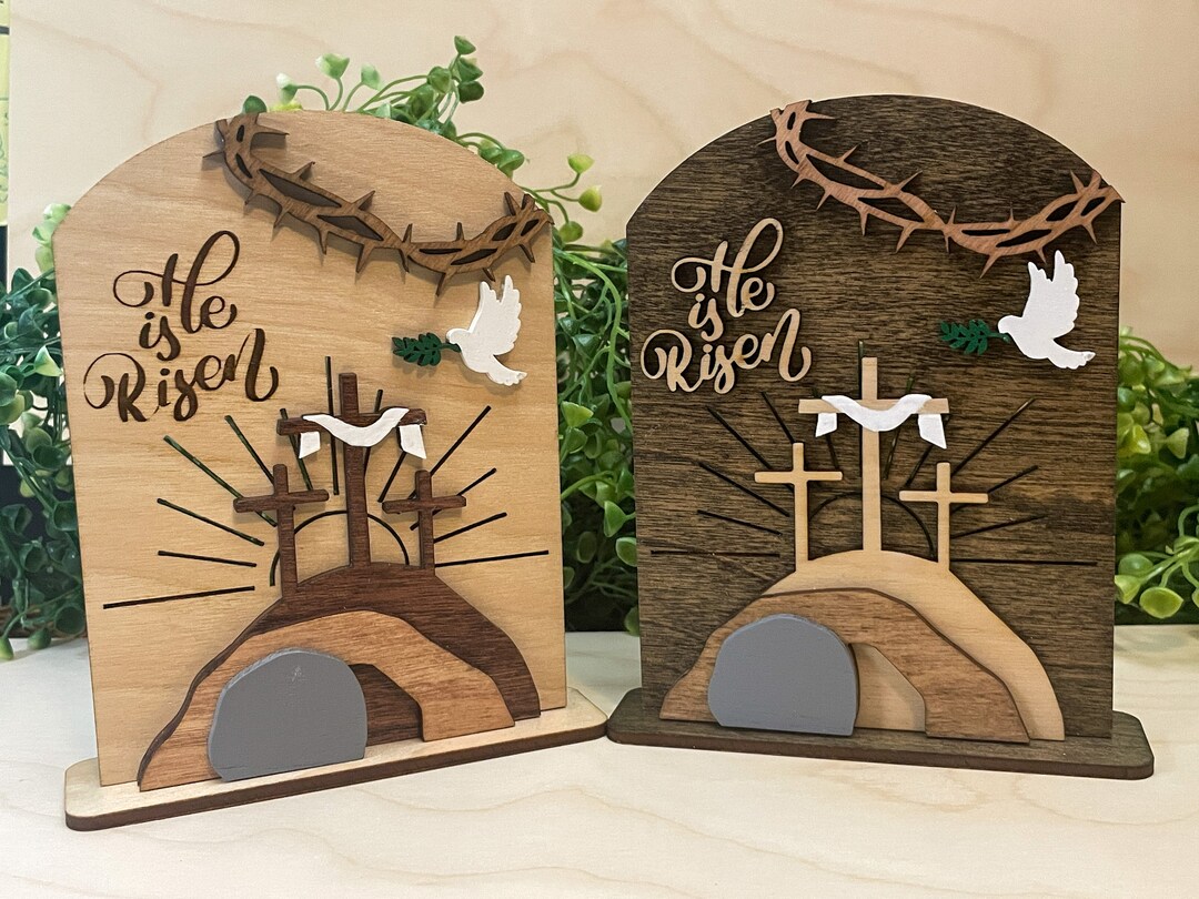 He is Risen Empty Tomb Decor: Christian Easter Resurrection Display - Etsy
