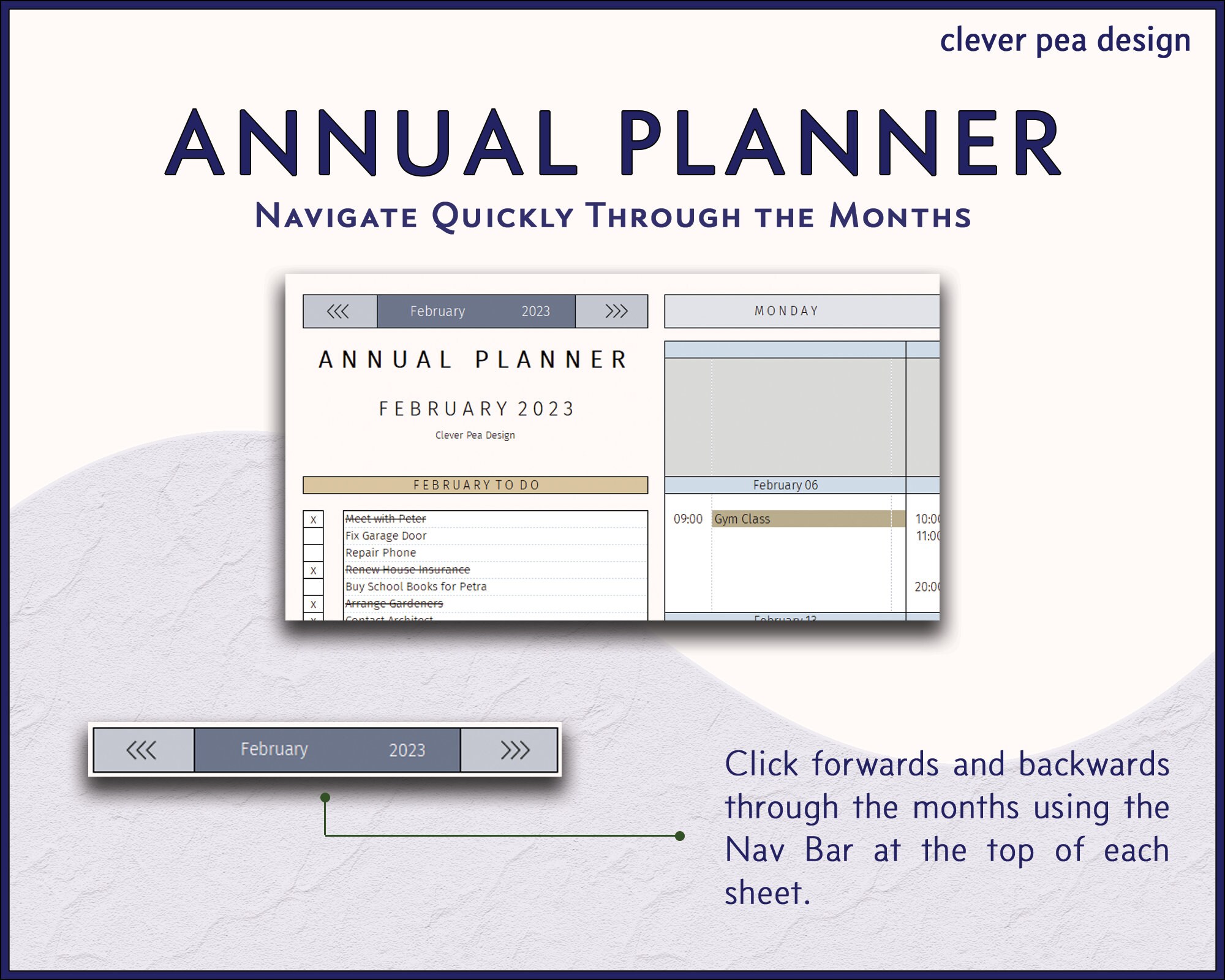 Annual Planner Excel Template: Task Schedule & To-do List - Etsy