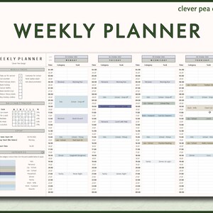 Ultimate Planner Bundle - Digital Planners Excel Template | Weekly ...