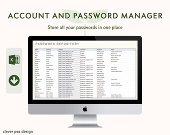 Password Excel - Etsy