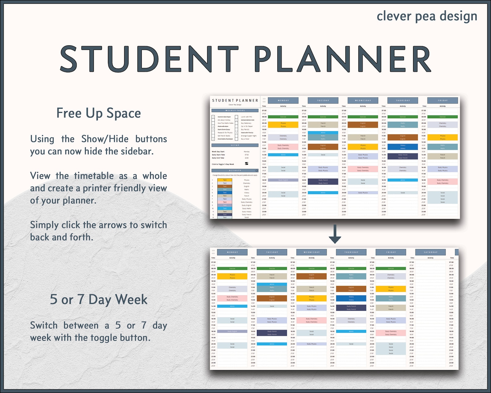 Student Planner Excel Spreadsheet | Assignment Tracker | College ...