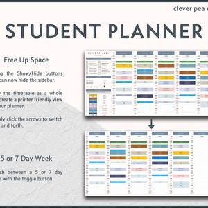Student Planner Excel Spreadsheet | Assignment Tracker | College ...