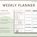 Weekly Planner Google Sheets Template Digital Planner Daily Task ...