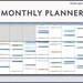 Monthly Planner Excel Template: Customizable Task Schedule (XLSX & PDF ...